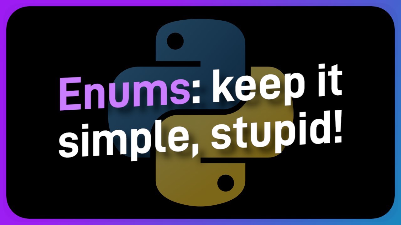 Enums in Python are SIMPLE but POWERFUL