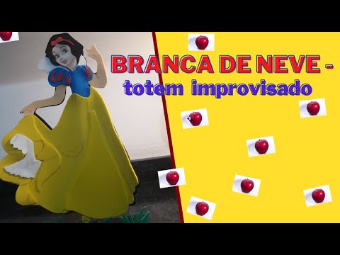 Como improvisar Branca de Neve de e.v.a - Faça você mesmo(a)!!