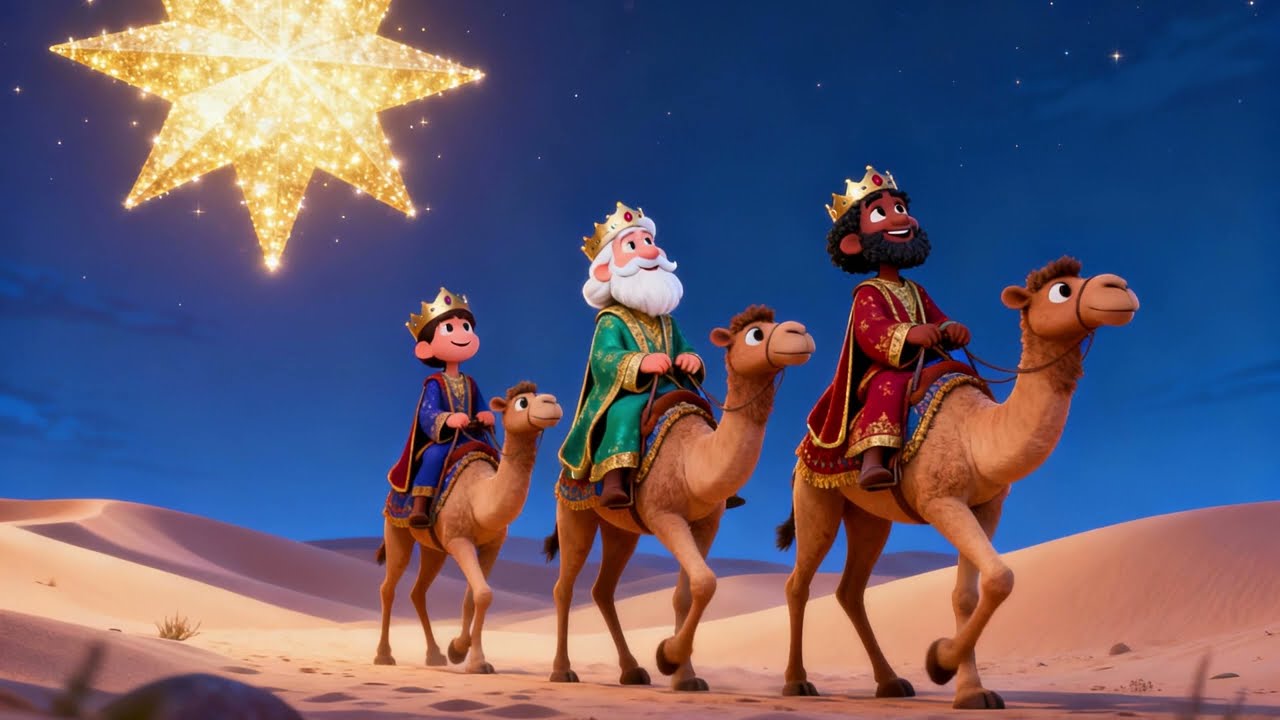 The Three Wise Men Song 🐫 Los Tres Reyes Magos | Bilingual Song for Kids 👑
