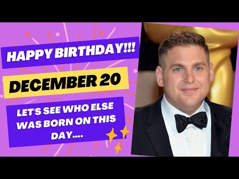 FAMOUS PEOPLE BORN ON DECEMBER 20 - Happy Birthday!!!