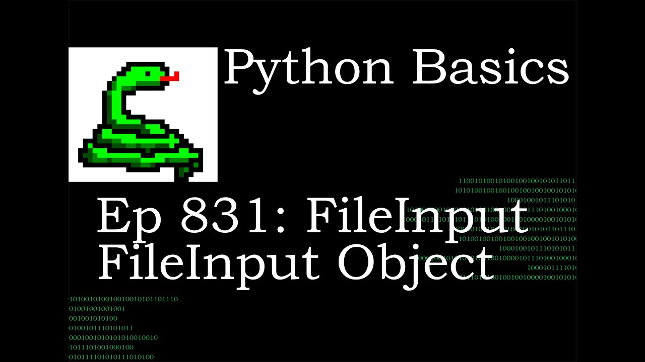 Python Basics Tutorial FileInput FileInput Object || Open Multiple Files
