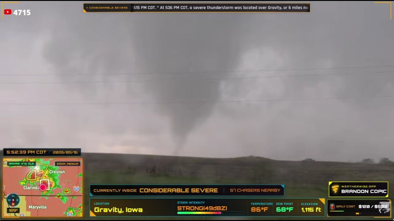 Tornadoes near Gravity, IA | Live Stream Archive