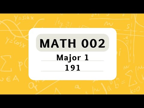 KFUPM - MATH 002 - Term 191 - Major 1 – أرشفة