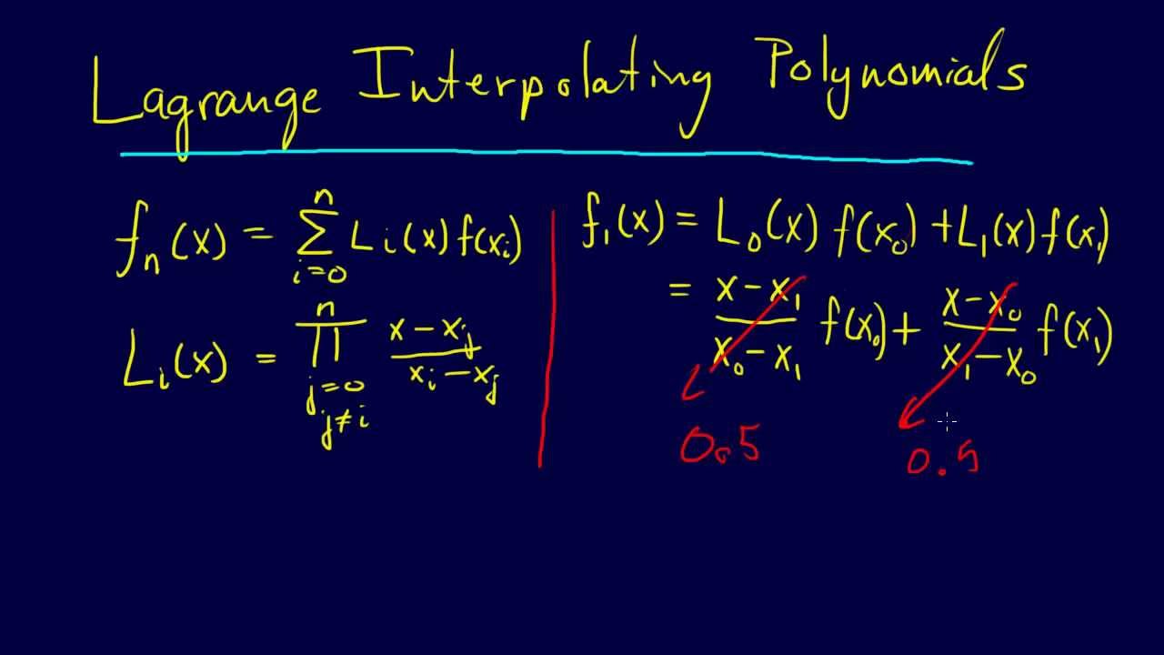 5.2.4-Curve Fitting: Lagrange Interpolating Polynomials--Linear Interpolation