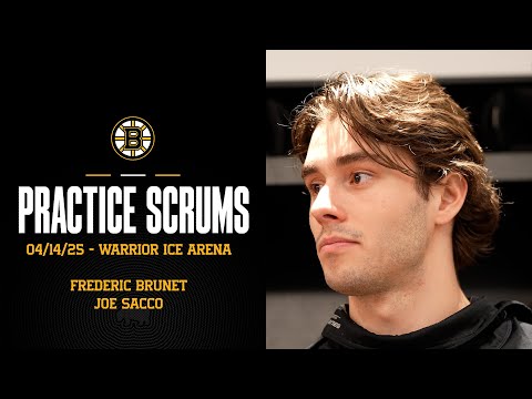 Joe Sacco and Fredric Brunet speak to the media following practice at Warrior Ice Arena
