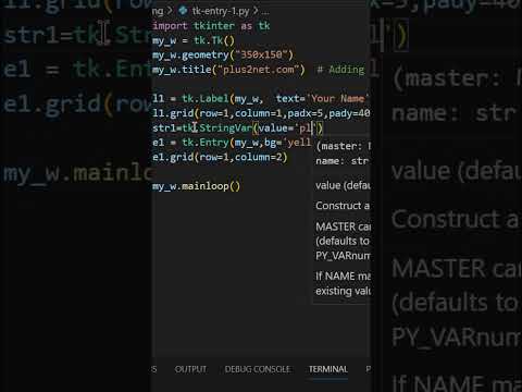 Adding a default string value to Tkinter Entry box while opening the window.