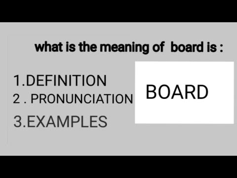What is the meaning of board || Definition of the board || Board meaning in English