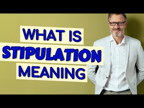 Stipulation | Definition of stipulation