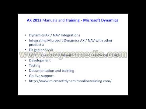 Microsoft dynamics ax 2012 online training certifications
