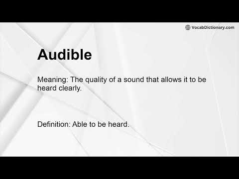 Audible Meaning