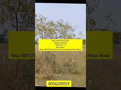 Best Investment plot near SIPCOT Industrial Park Irumbedu Main Road Sriperumbudur #investment #plot