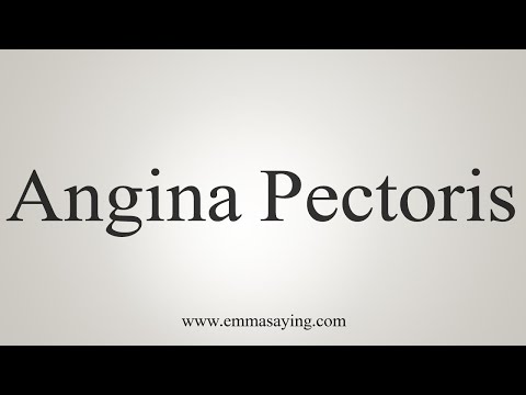 How To Say Angina Pectoris