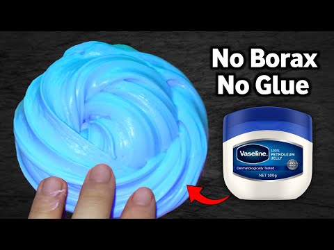 How to make Slime without Glue or Borax | No Glue No Borax Vaseline & Toothpaste Clay at home [ASMR]