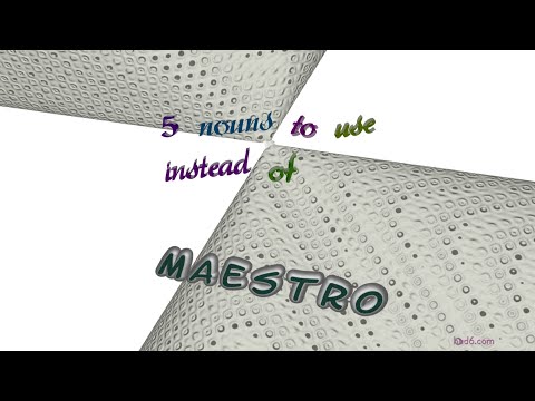 maestro - 5 nouns similar to maestro (sentence examples)