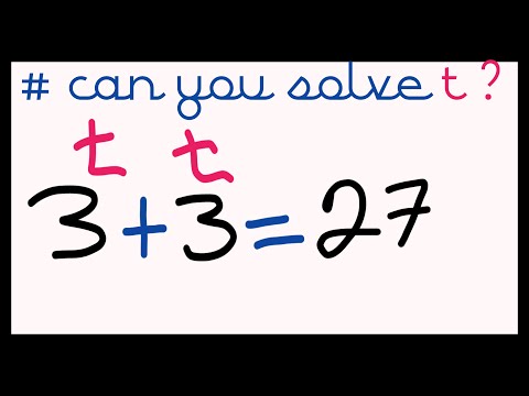 Can you solve t=?| Math Olympiad| Clear way solution.