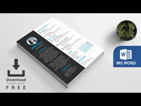 How to Make a Resume/CV in MS Word (2022) ⬇ Free CV Template