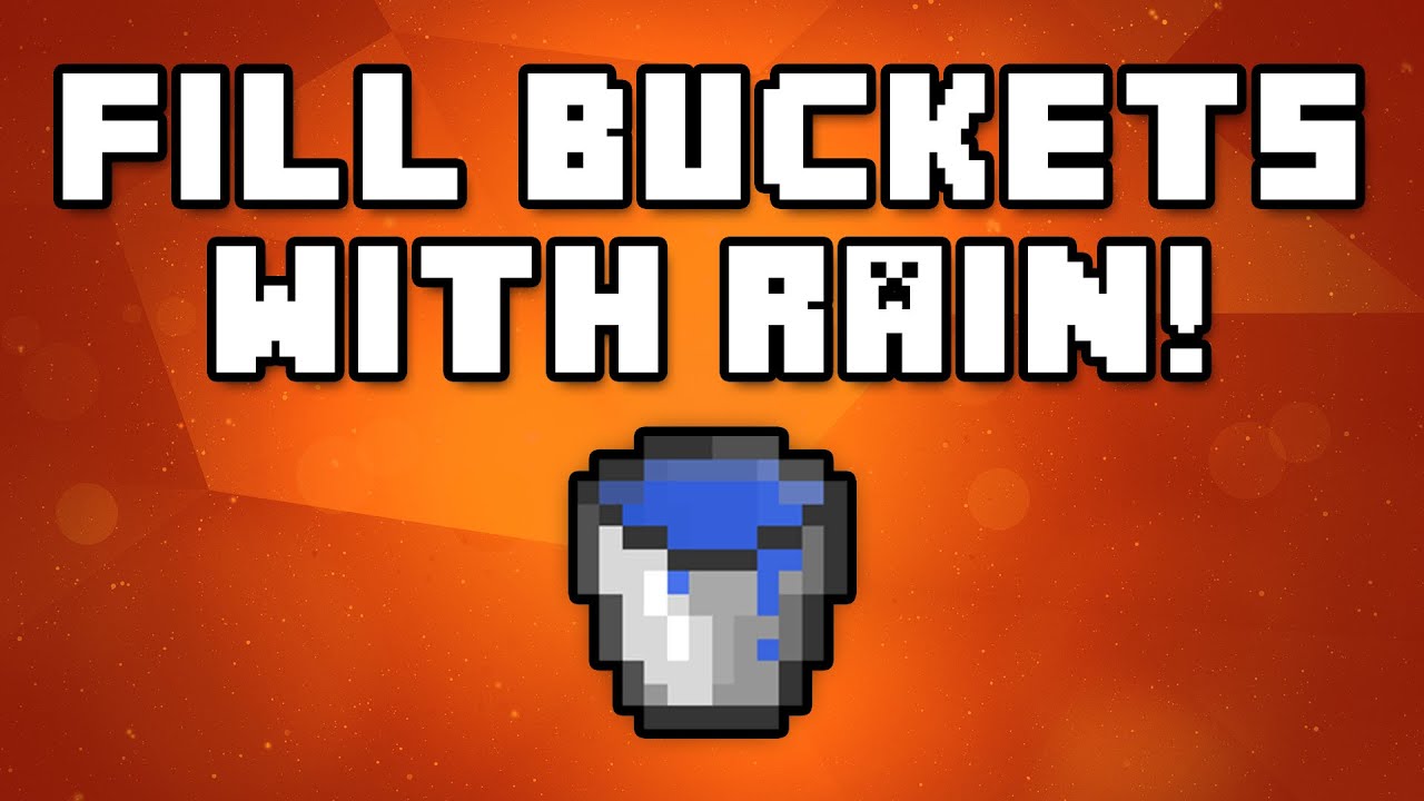 Fill Buckets With Rain! (Vanilla Minecraft)