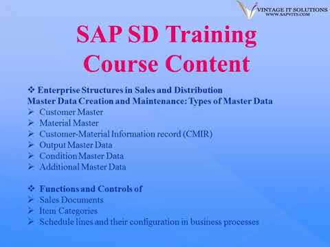 SAP SD Course Content Video