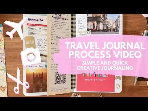 TRAVEL JOURNAL PROCESS | memory keeping journal / scrap book | simple and quick creative journaling