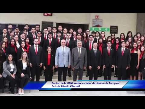 Rector de la UANL reconoce labor de director de facpya el Dr. Luis Alberto Villarreal