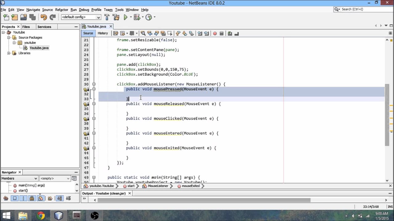 Java Tutorial | How to detect mouse input!