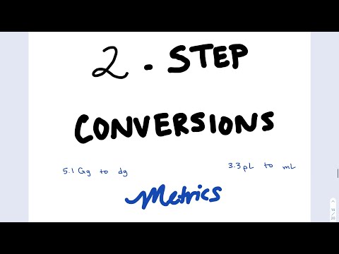 Dimensional Analysis: 2 Step Conversions = Metric to Metric with cc