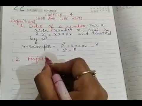 Class 8 definition of perfect cube