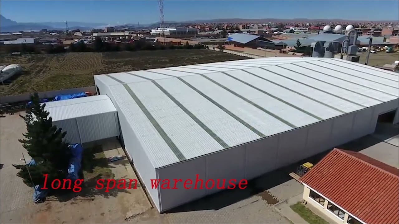 long span steel structure warehouse factory