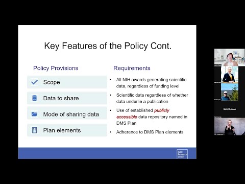 Session 4: NIH Data Management and Sharing Policy Updates