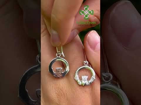 Claddagh Drop Earrings in Sterling Silver