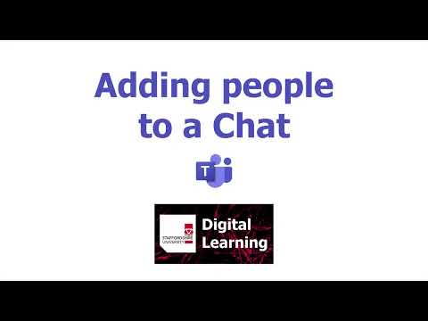 Microsoft Teams Tutorial - Using Chat - Adding people to a Chat - 9