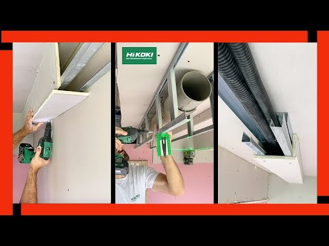 😱 Various Techniques to Build Drywall Drawers 🤜 Plasterboard Beams 👉 HíKOKI Screwdriver