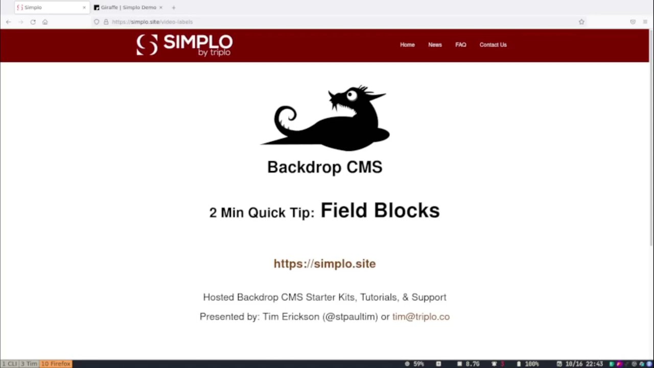 2 Min Quick Tip - Field Blocks (Backdrop CMS)