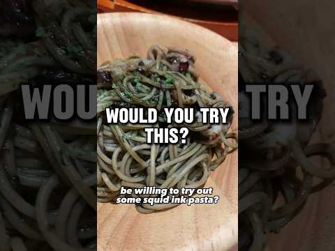 Squid ink pasta is funk! #japan #pasta #food #squid #saizeriya