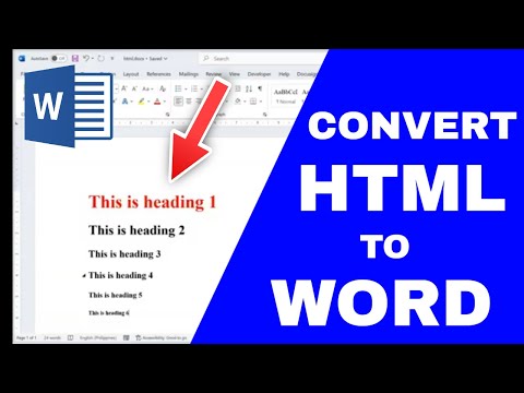 How to Open or Convert an HTML File into a WORD Document