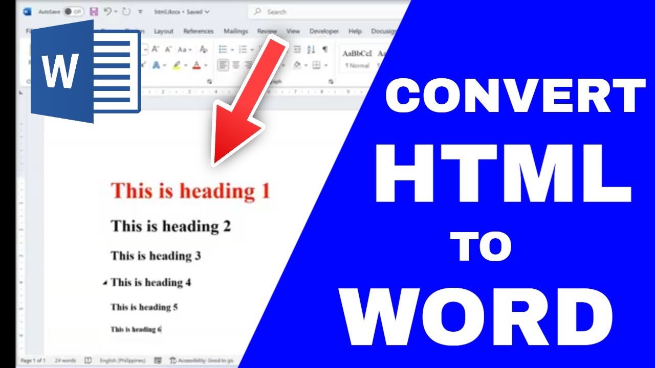 How to Open or Convert an HTML File into a WORD Document