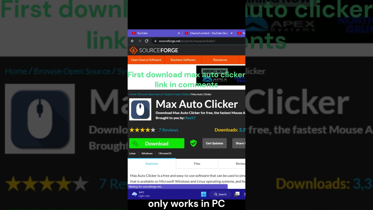 How to get an autoclicker only works on pc