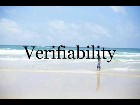 How To Pronounce Verifiability🌈🌈🌈🌈🌈🌈Pronunciation Of Verifiability