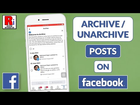 How to Archive / Unarchive Posts on Facebook