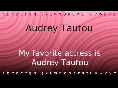 Here I will show you how to say 'Audrey Tautou' with Zira.mp4