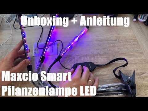Maxcio Smart Plant Lamp LED, Plant Light 12W, Full Spectrum LED Grow Light Unboxing & Instructions