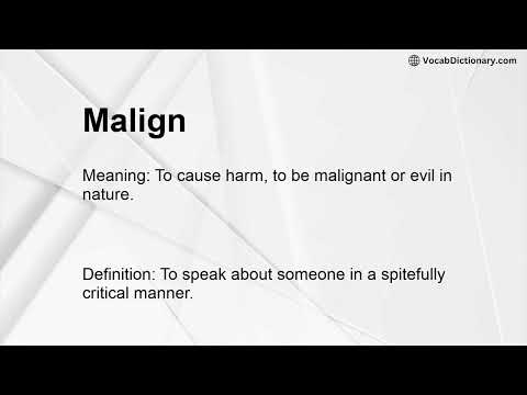 Malign Meaning