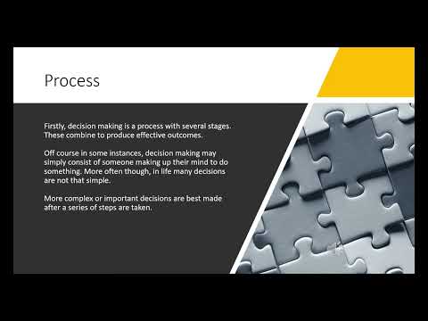 Decision making definition and element