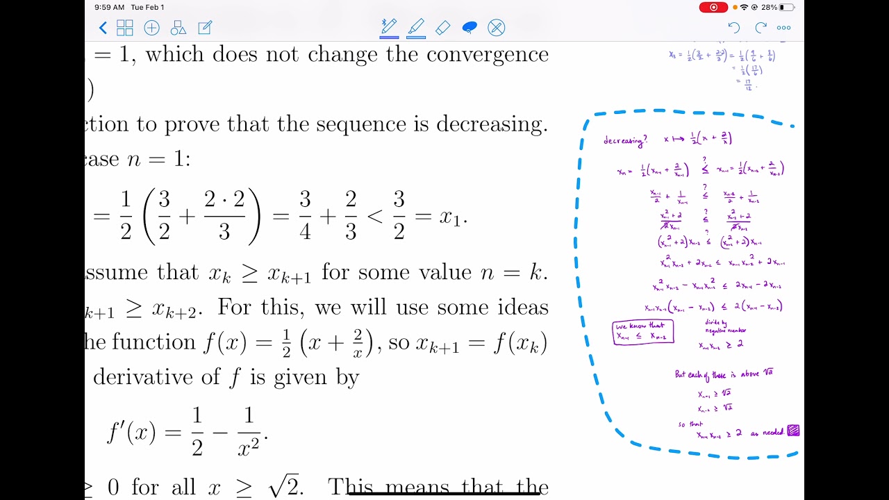 Babylonian sequence proof.