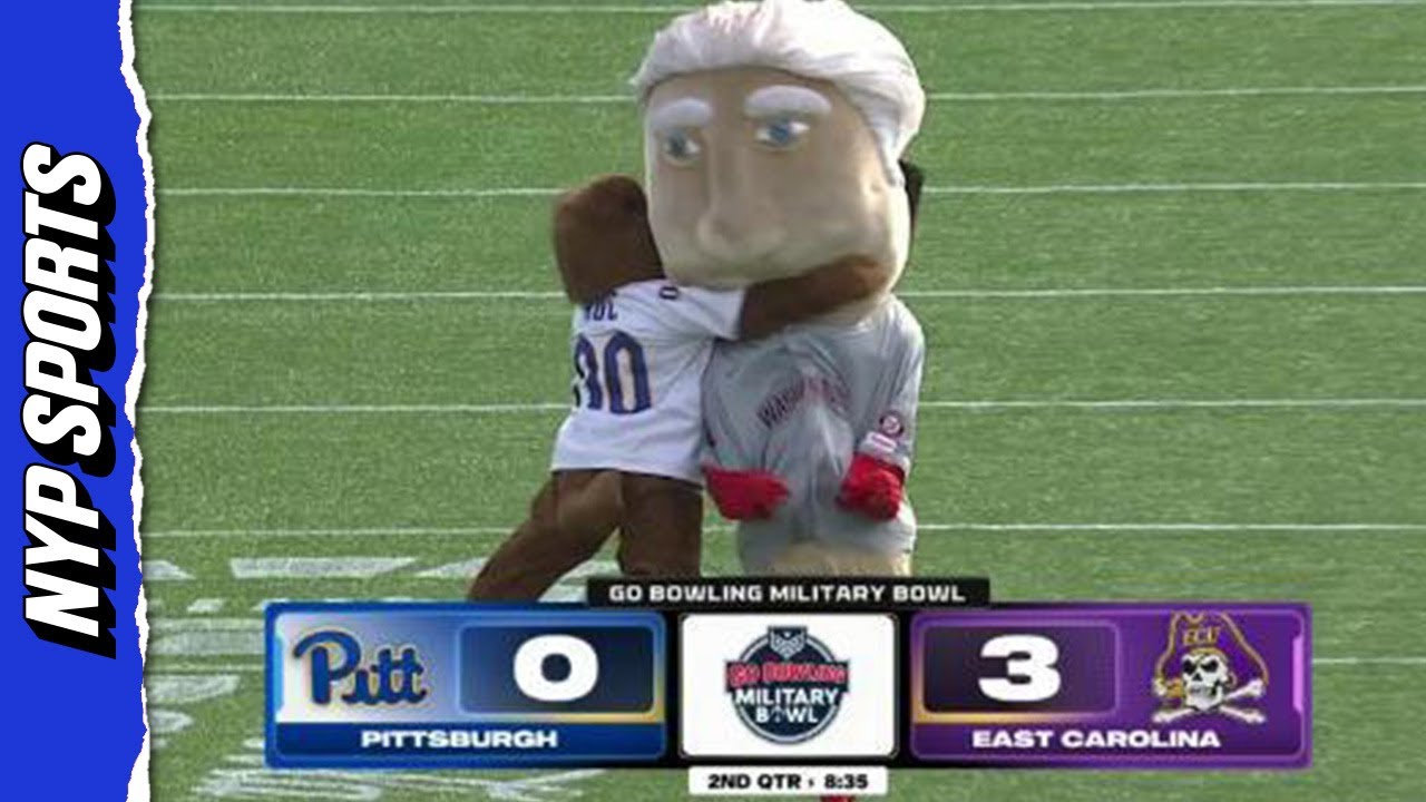 Pitt's mascot destroys George Washington in Go Bowling Miltary Bowl race 🤼