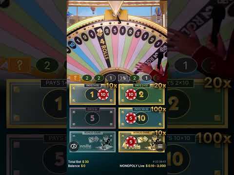 10X Chance at Monopoly Live By Evolution Games Gambling Big Win