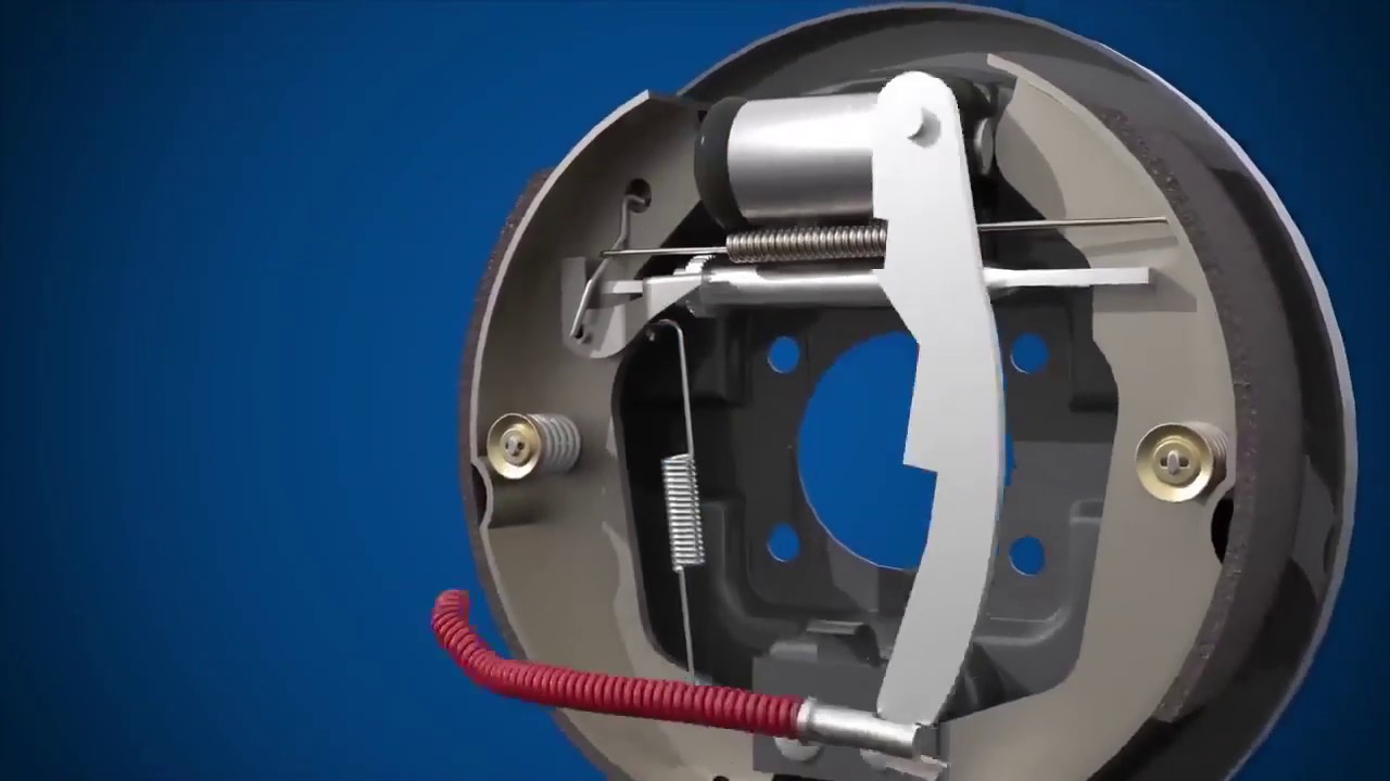 How do drum brakes work in cars and light vehicles. (3D animation)