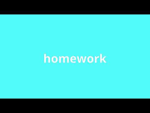 what is the meaning of homework