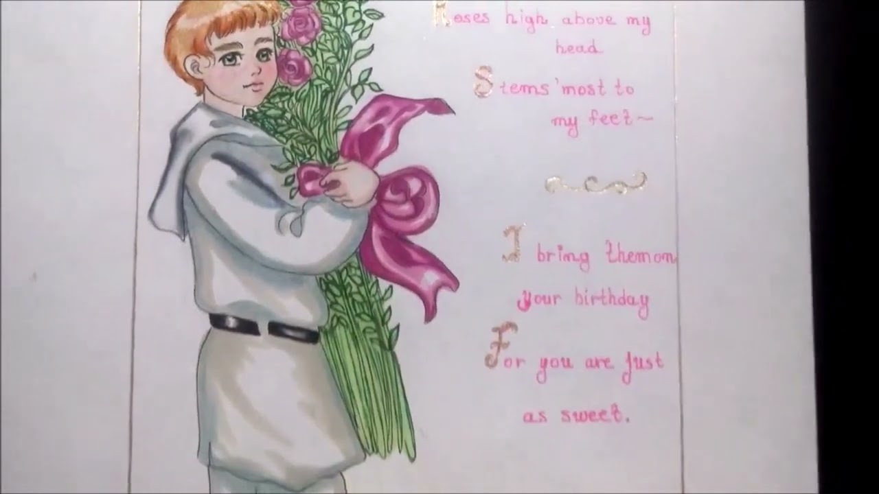 Hetalia England Victorian Birthday Card
