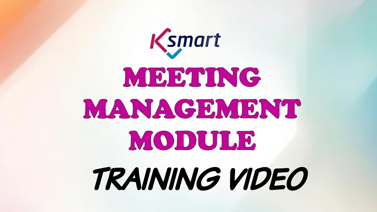 Meeting management module Ksmart